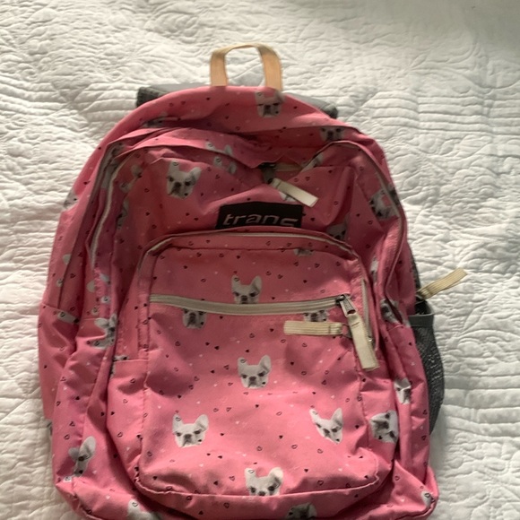 Jansport | Other | Pink With Dog Design Jansport Backpack | Poshmark